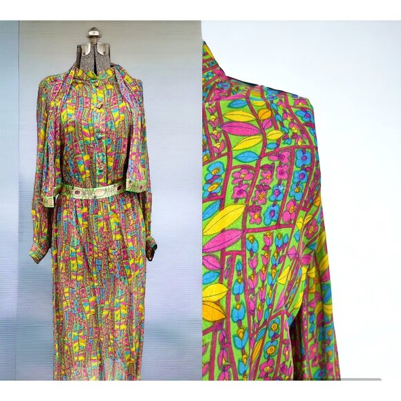 Dresses | Vintage 196s70s Incredible Silk Two Piece Psychedelic Set ...